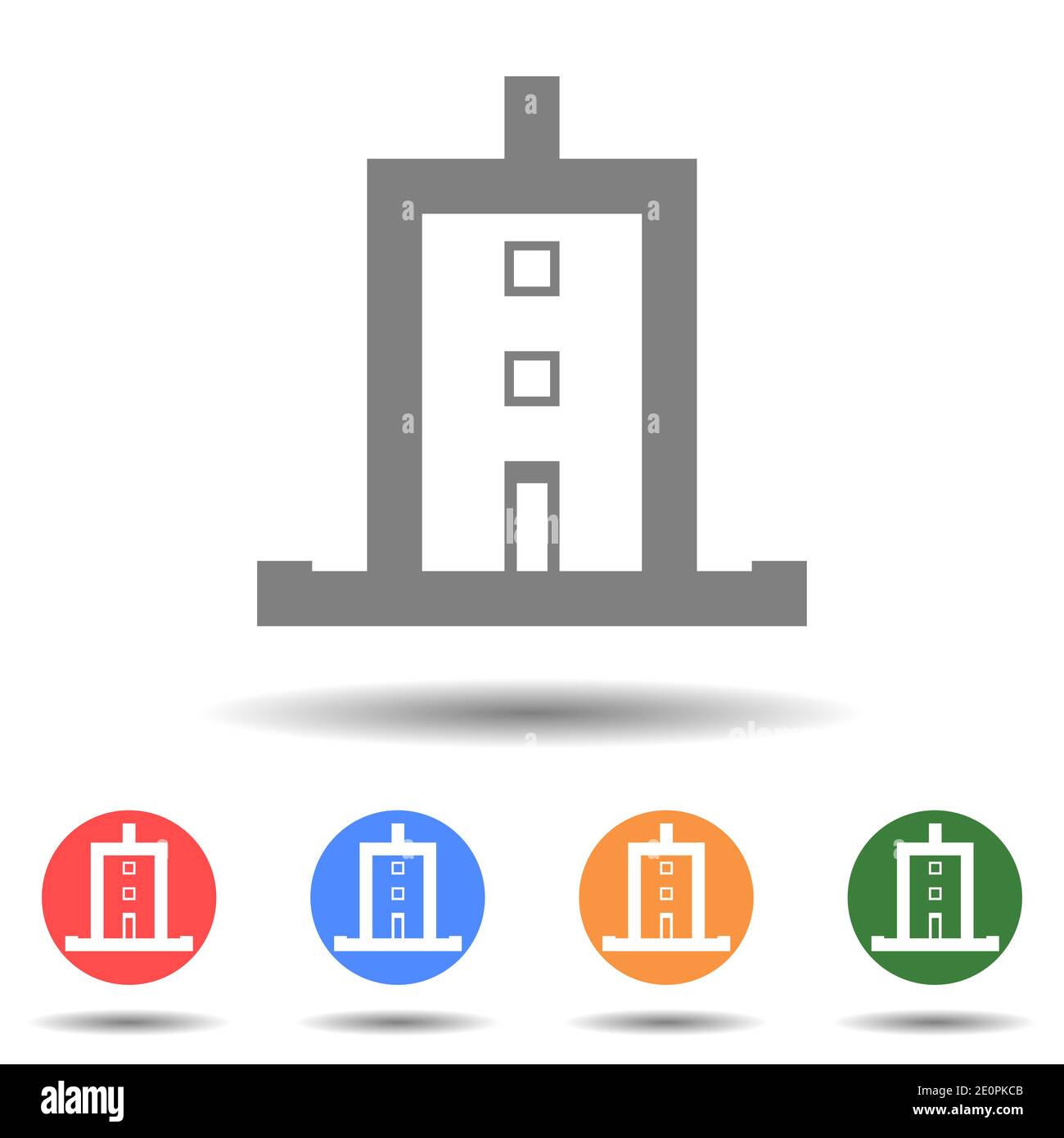 Building skyscraper icon vector logo isolated on background Stock ...