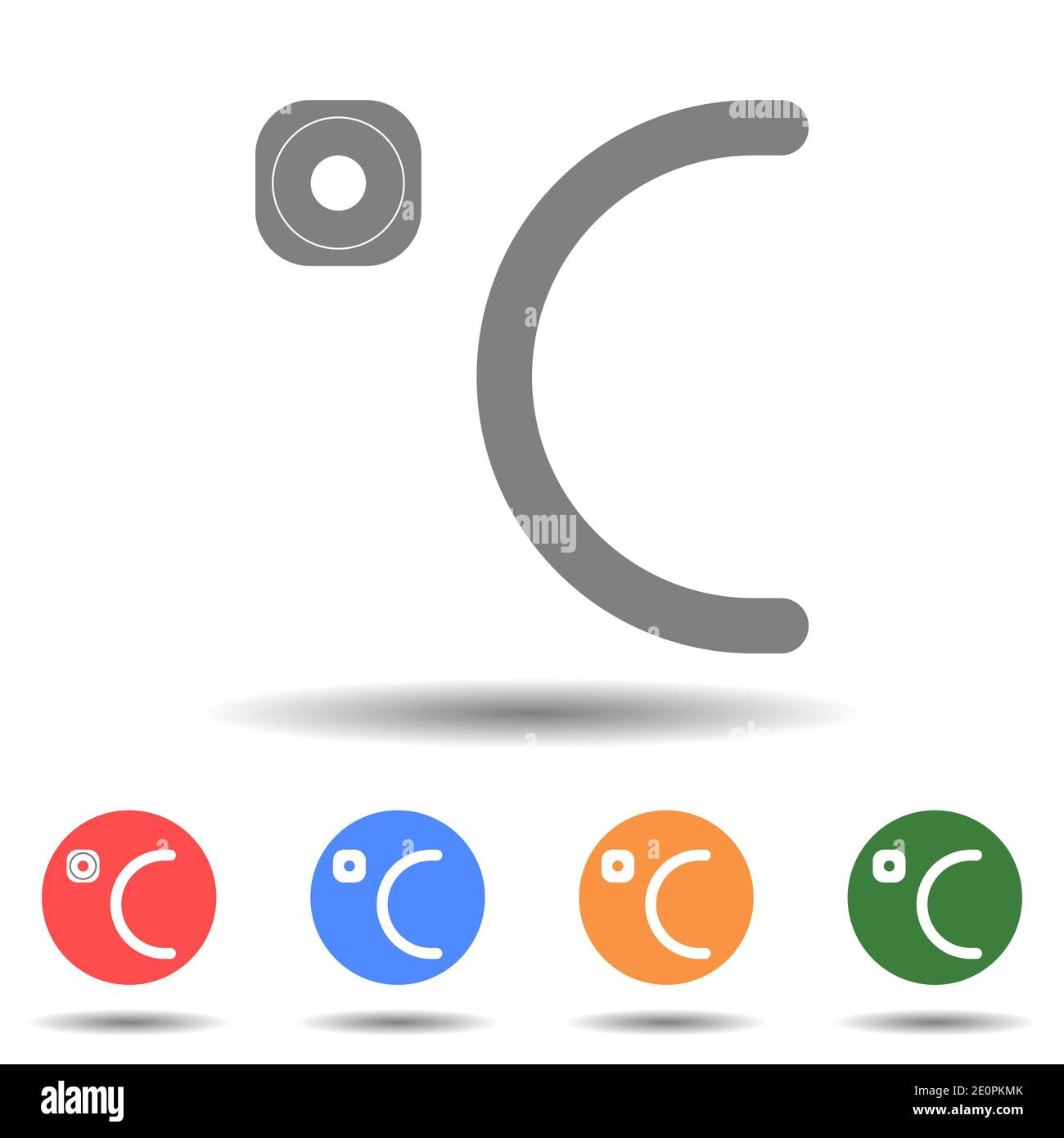 Celsius close up icon vector logo isolated on background Stock Vector ...