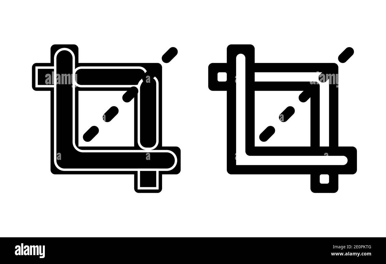 Crop tool vector icon Stock Vector Image & Art - Alamy