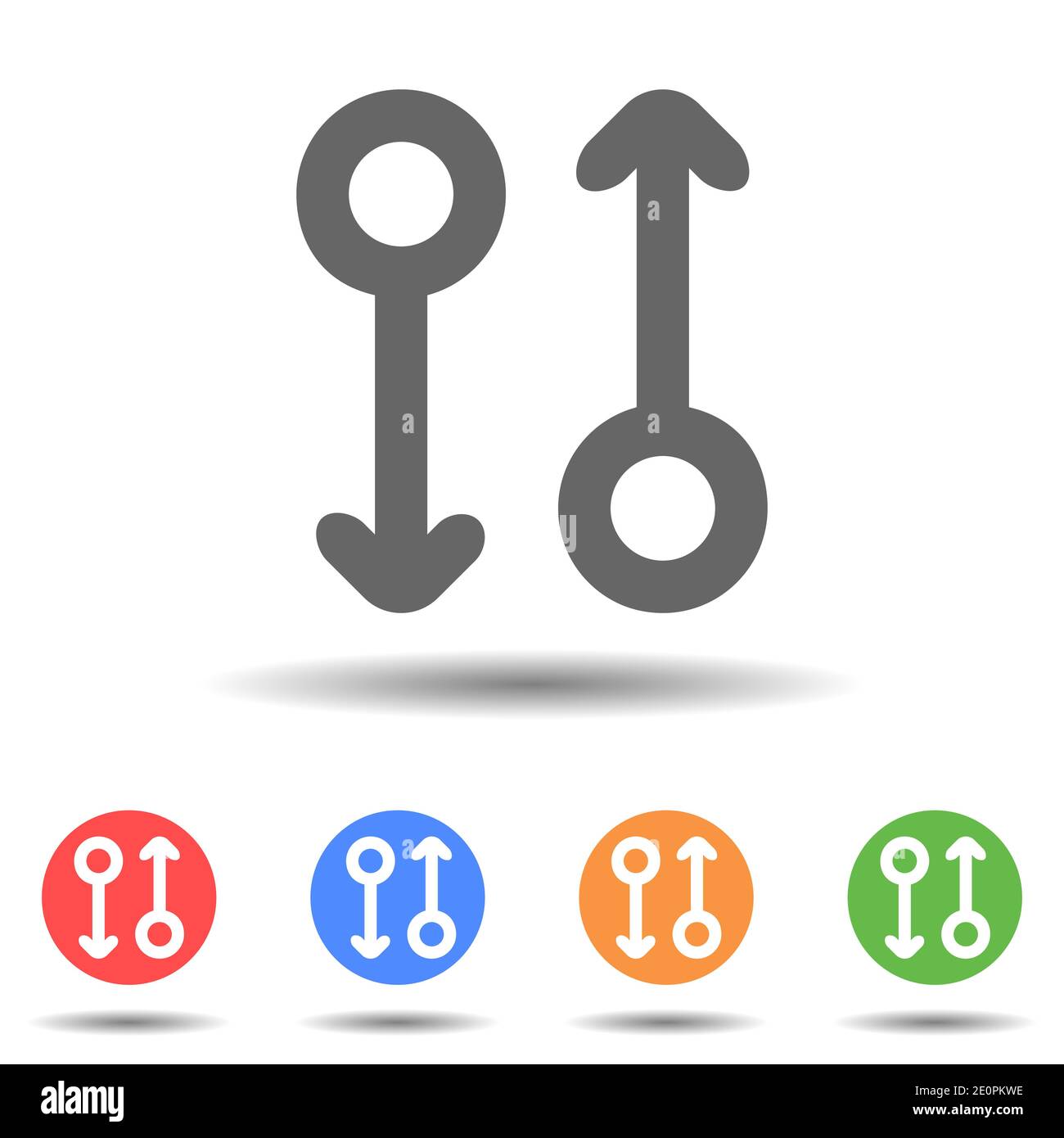 Double round arrow vector icon Stock Vector Image & Art - Alamy