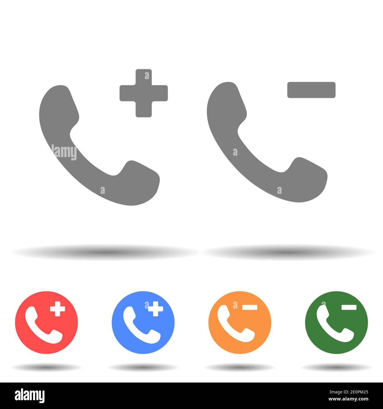 Add or remove call icon vector logo isolated on background Stock Vector ...
