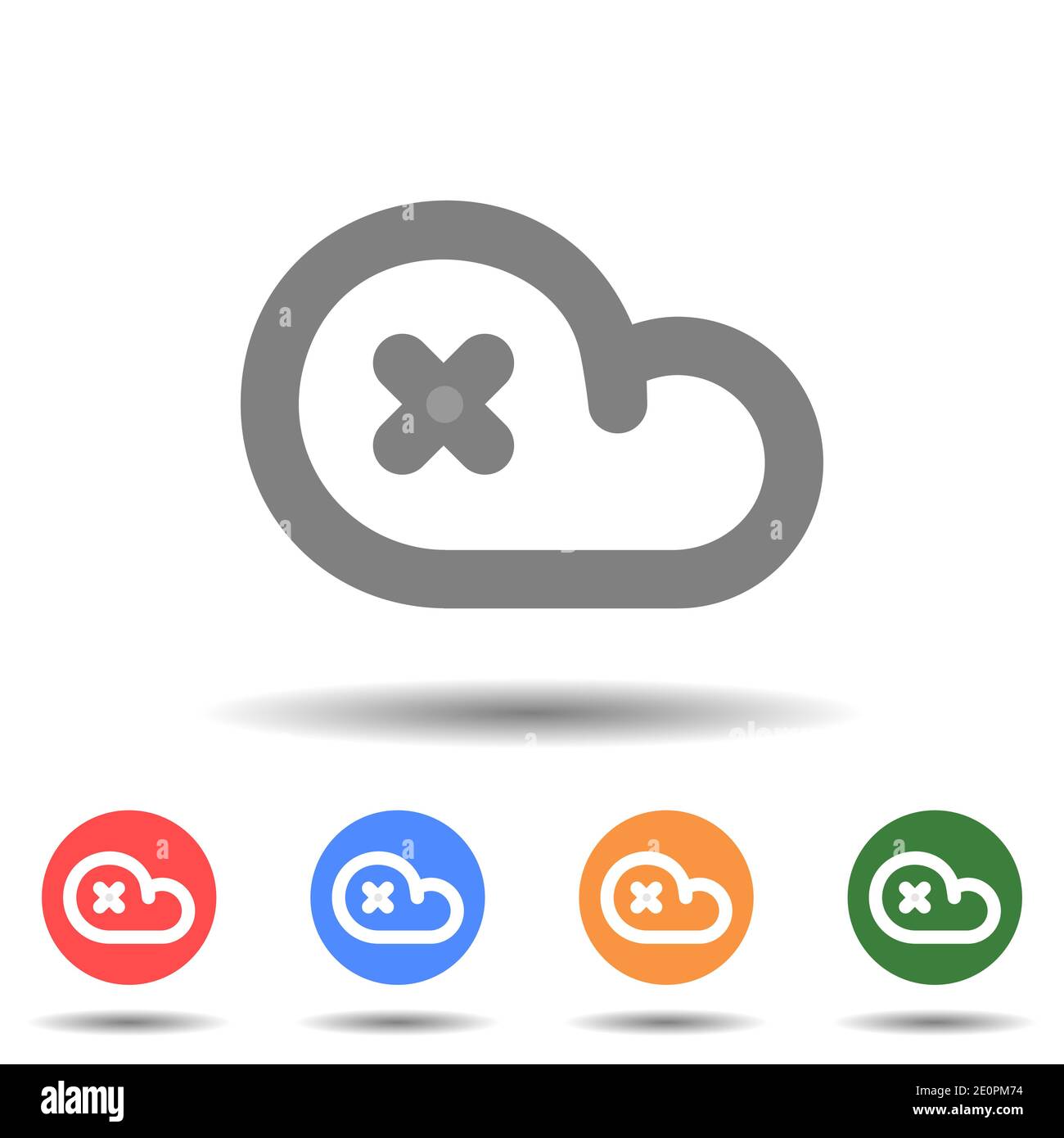 Cloud drive close icon vector logo isolated on background Stock Vector ...