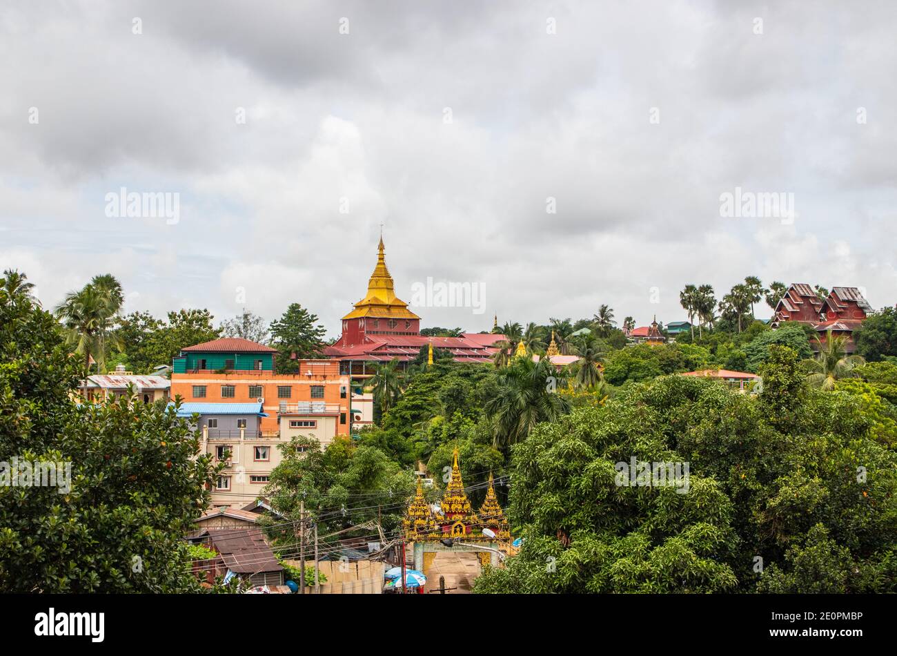 Yangon Myanmar Burma Southeast Asia, view to the cityscape and ...
