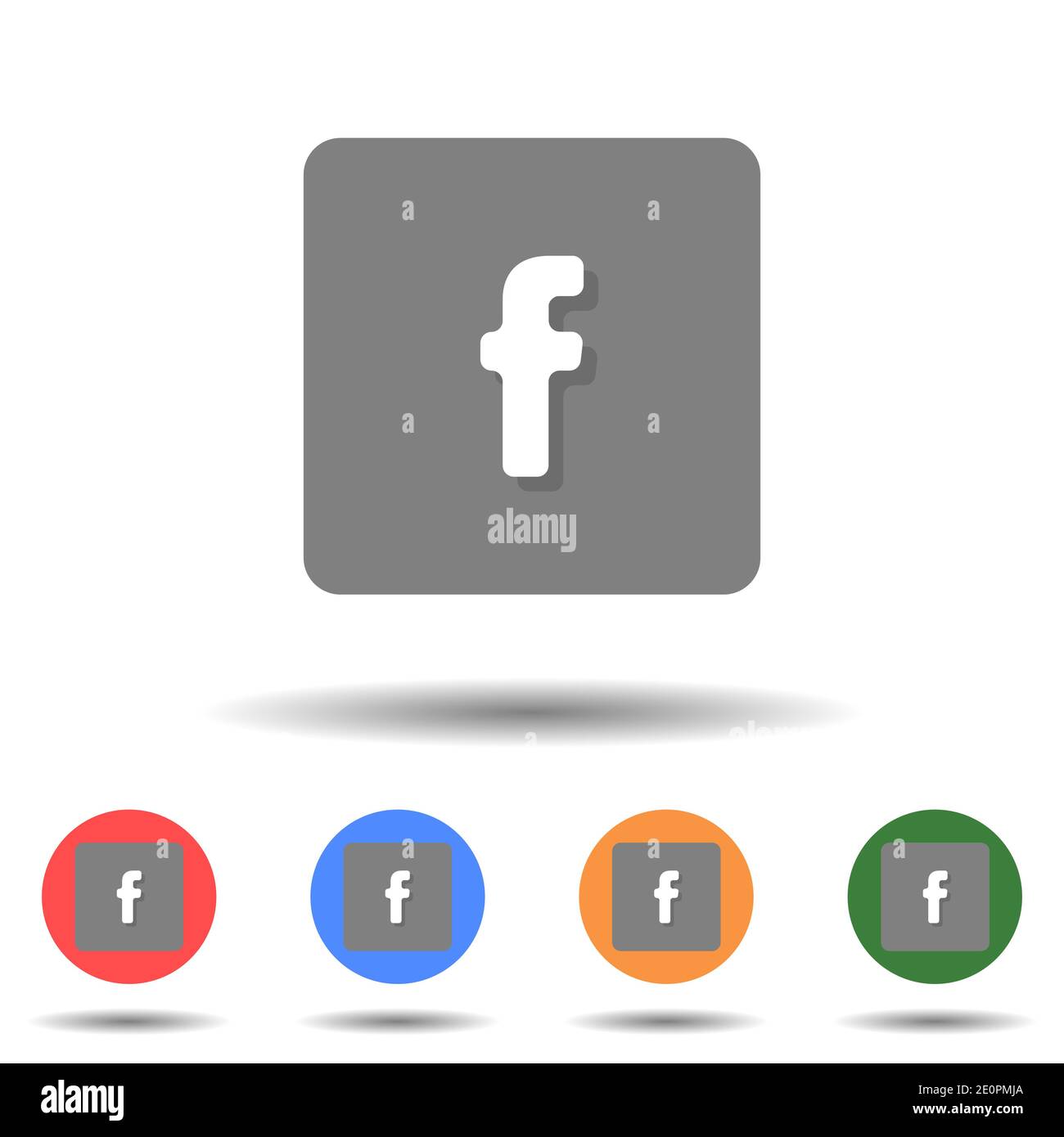 Flat Facebook icon vector logo isolated on background Stock Vector ...
