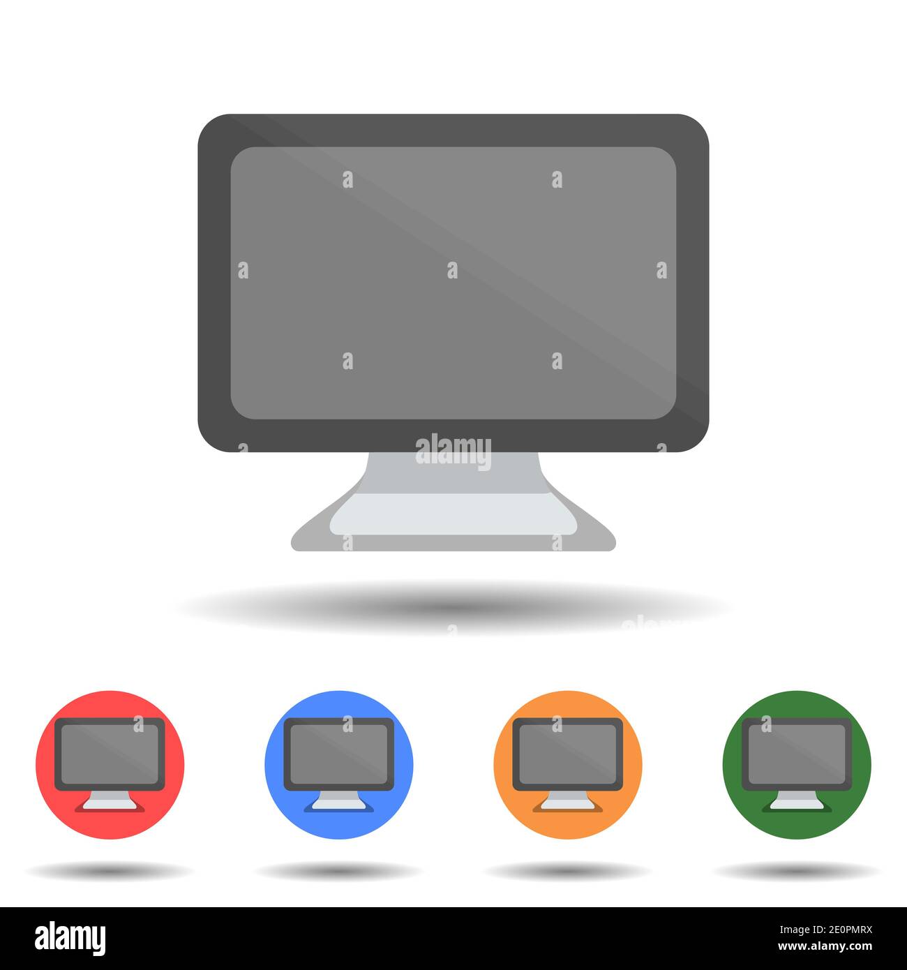 PC monitor icon vector logo isolated on background Stock Vector Image ...