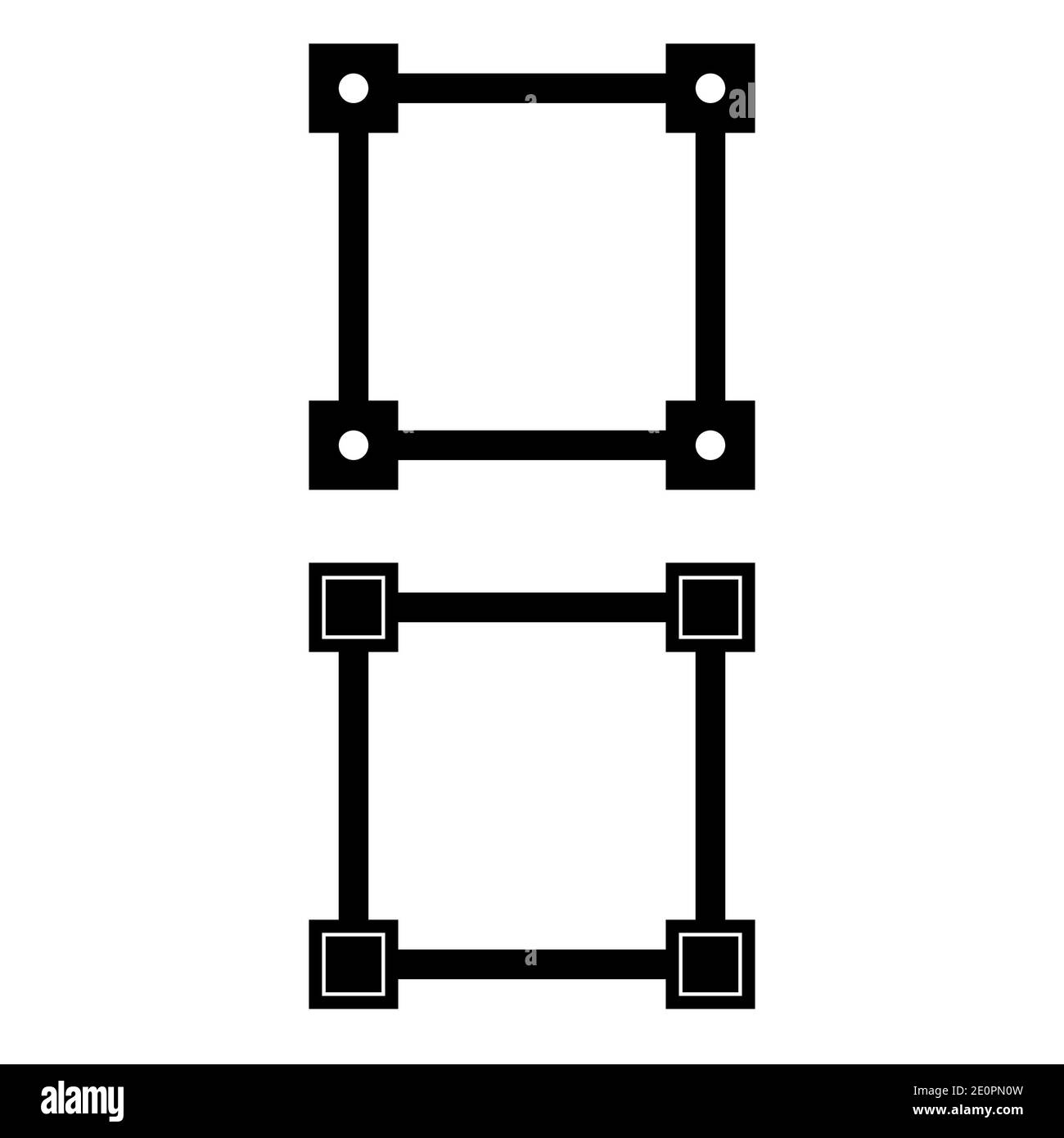 Thin black rectangle border hi-res stock photography and images - Alamy