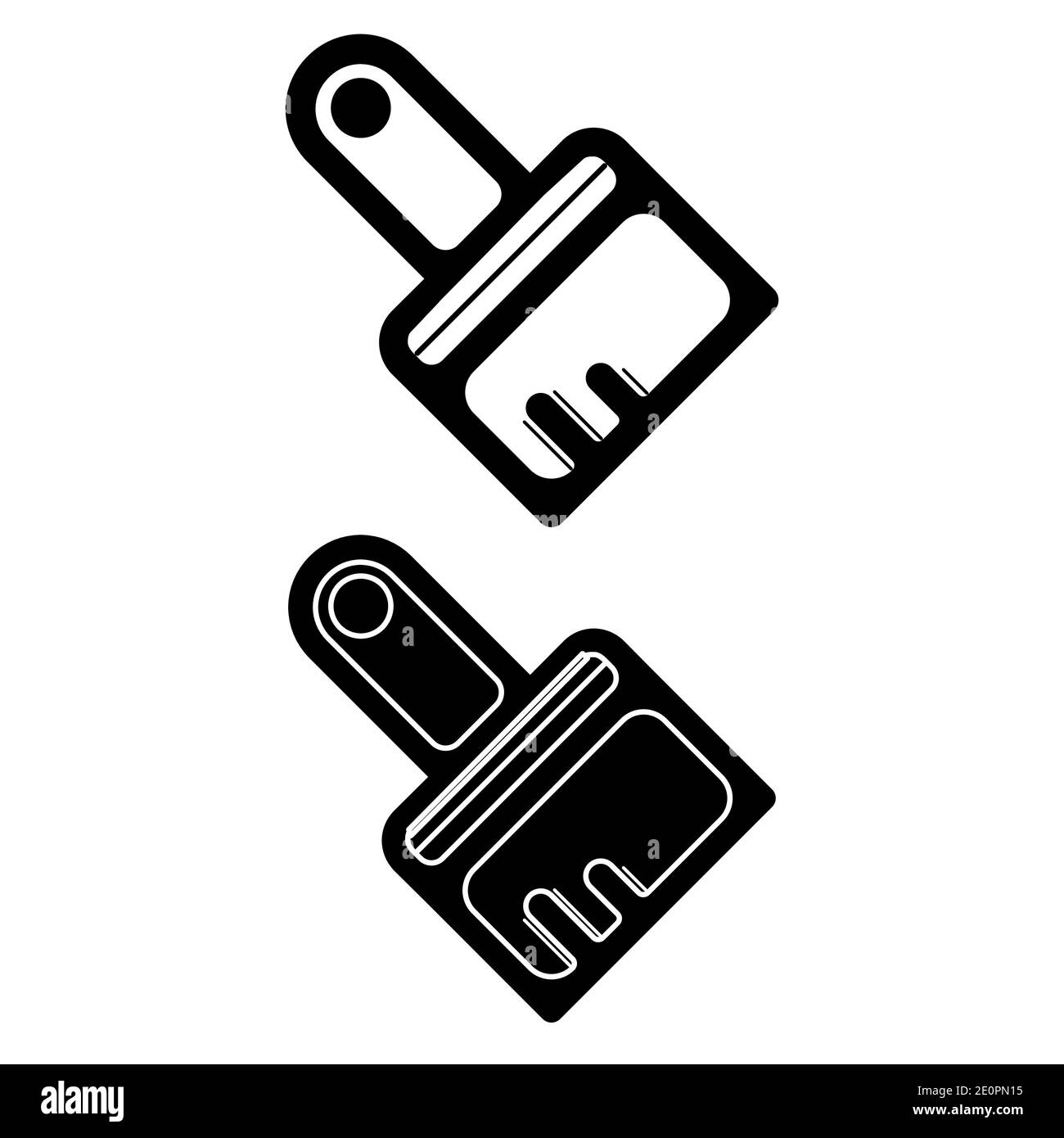 Paintbrush icon vector logo, black and white version Stock Vector Image ...