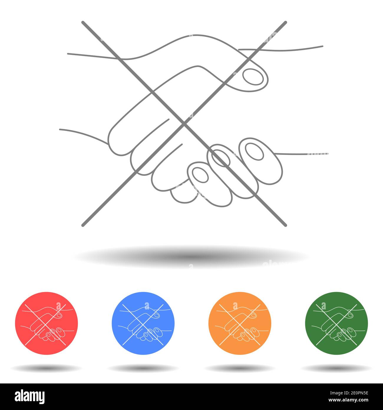 No handshake sign vector with isolated background Stock Vector Image ...