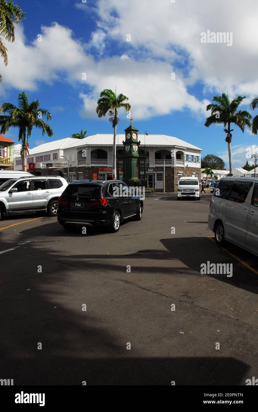 Caribbean: St Kitts and Nevis: St Kitts: Basseterre: The Circus: Clock ...