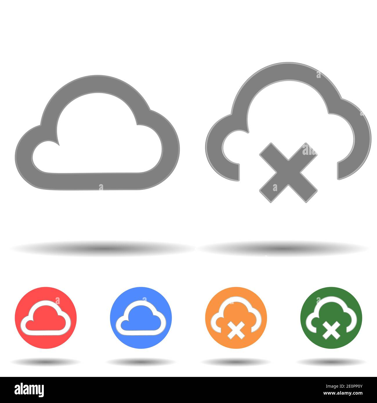 Cloud technology close icon vector logo isolated on background Stock ...