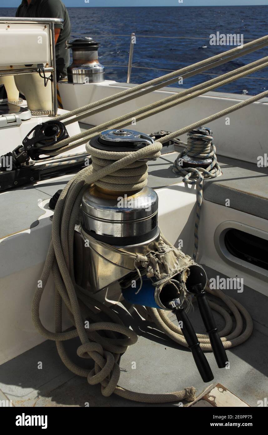 Challenger 72 Mainsheet Winch Stock Photo - Alamy