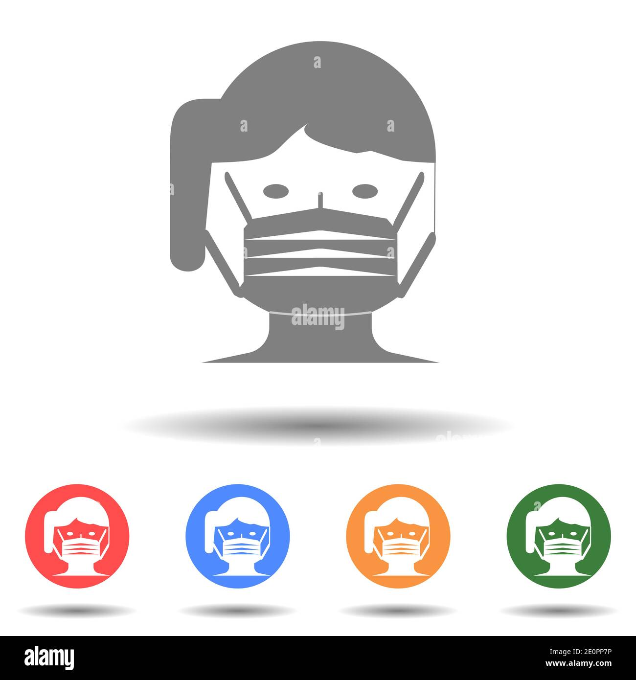 Woman doctor with a face mask vector with isolated background Stock ...