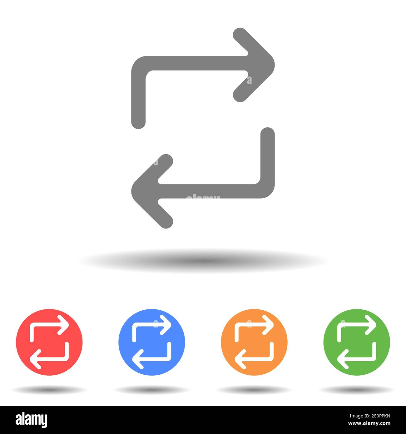 Two side arrow icon vector logo with isolated background Stock Vector ...