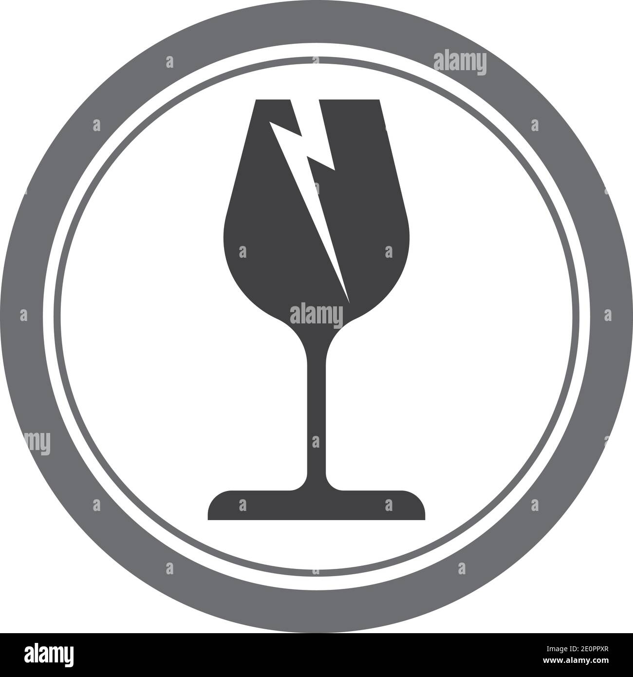 fragile glass - vector icon Stock Vector Image & Art - Alamy