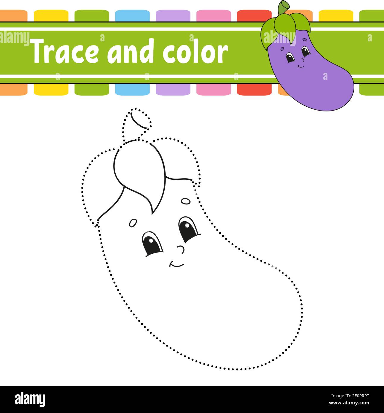 Trace and color. Handwriting practice. Education developing worksheet ...