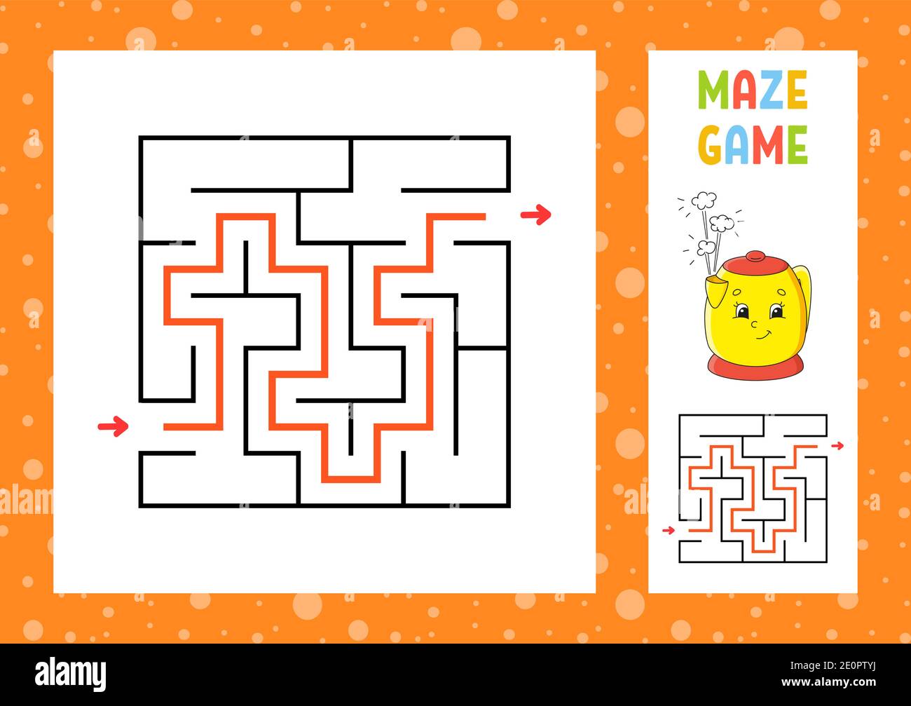 Maze. Game for kids. Funny labyrinth. Education developing worksheet ...