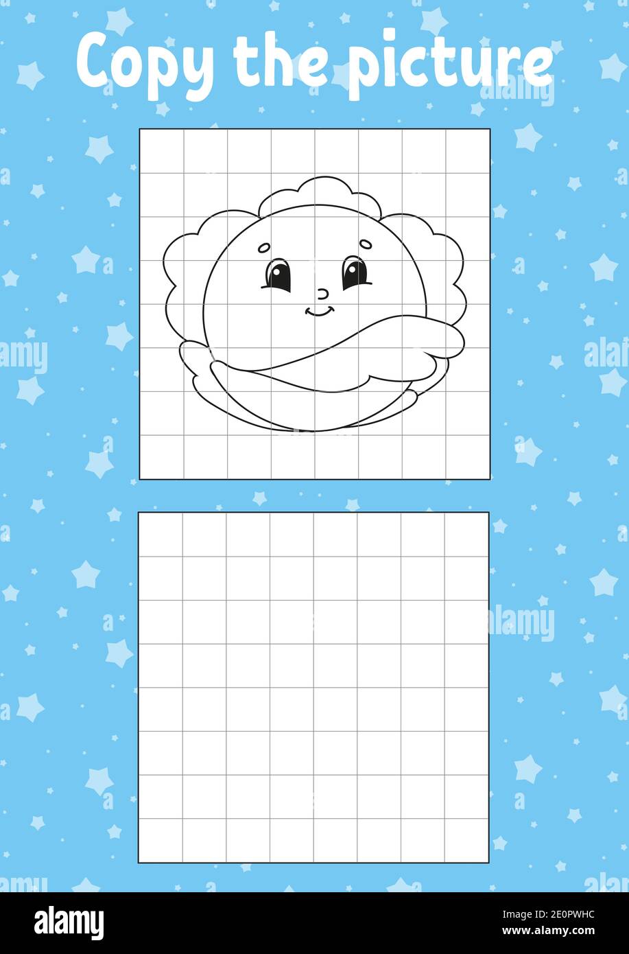 Copy the picture. Coloring book pages for kids. Education developing ...