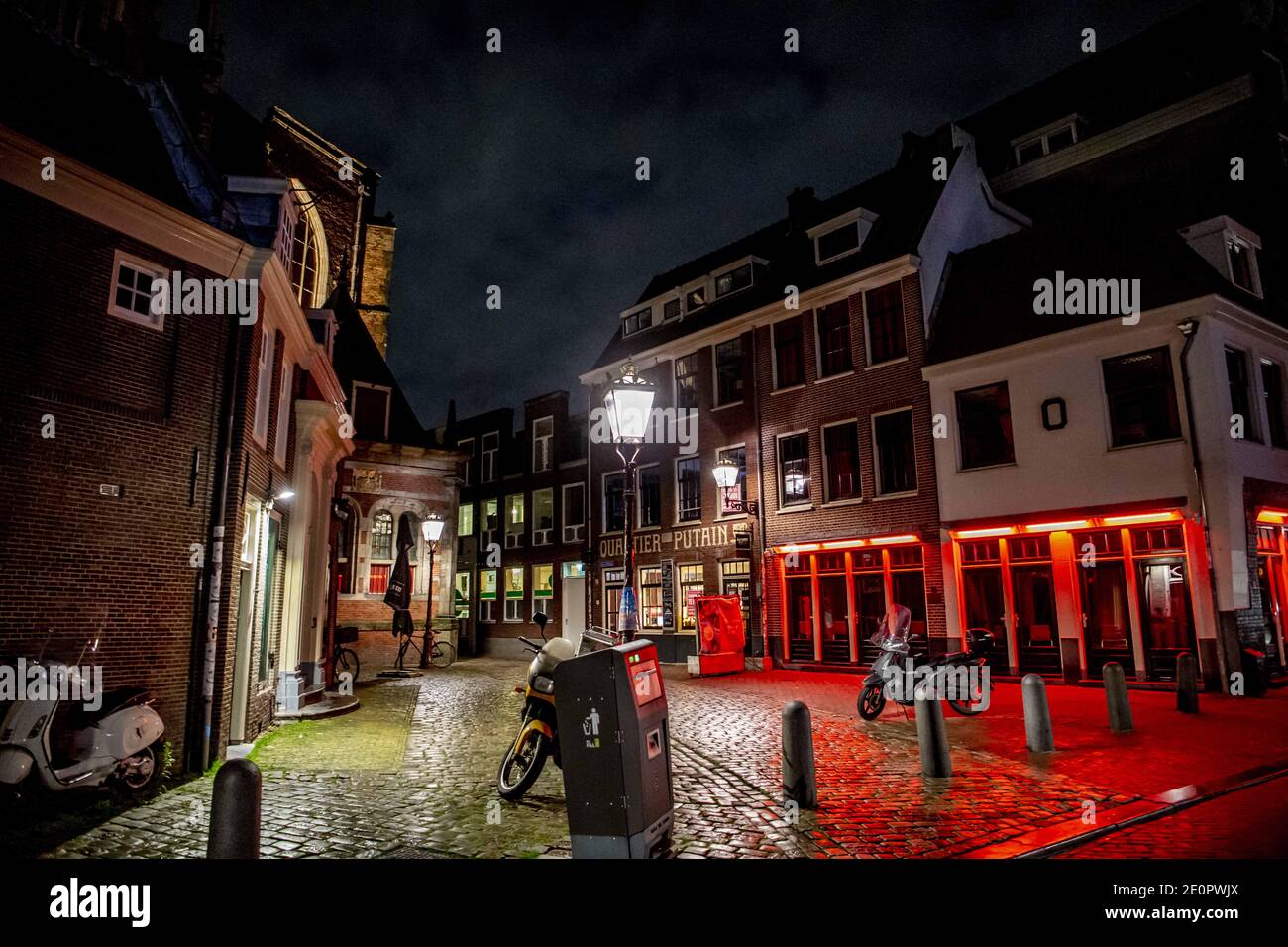 Amsterdam, Netherlands. 02nd Jan, 2021. Empty red light district in ...