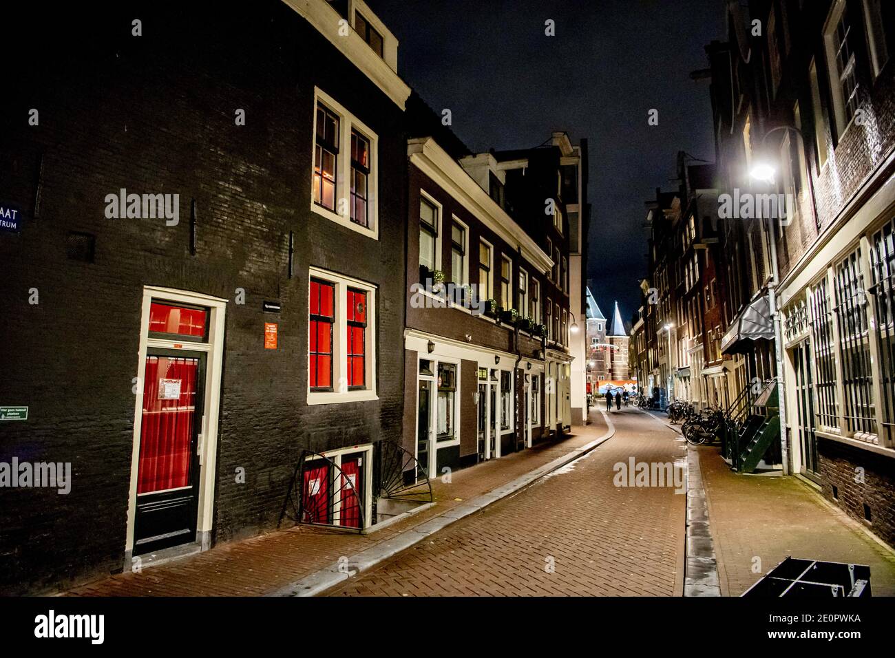 Amsterdam, Netherlands. 02nd Jan, 2021. Empty red light district in ...