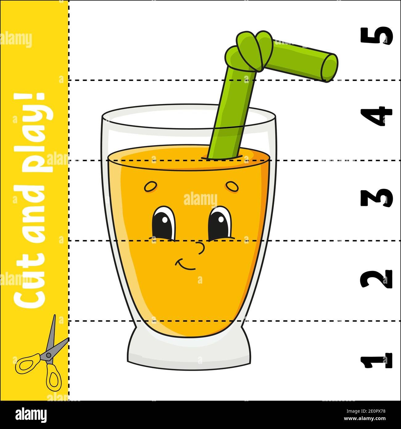 Learning numbers. Cut and play. Education developing worksheet. Game ...