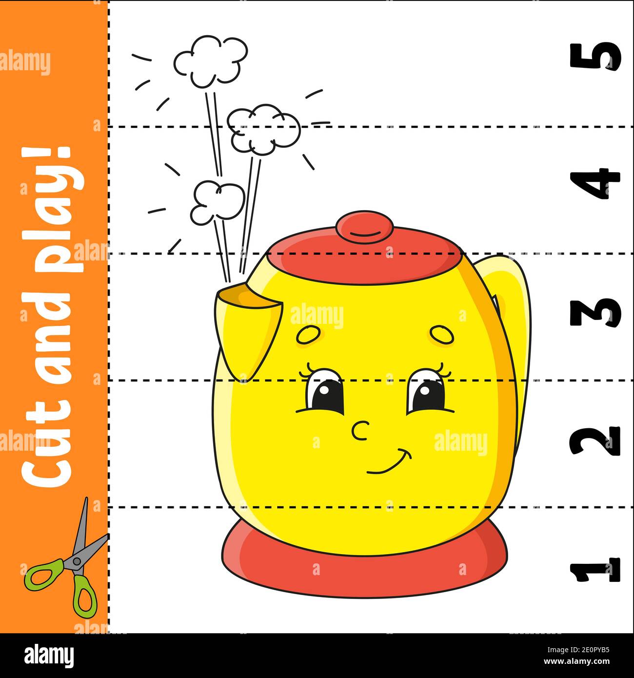 Learning numbers. Cut and play. Education developing worksheet. Game ...
