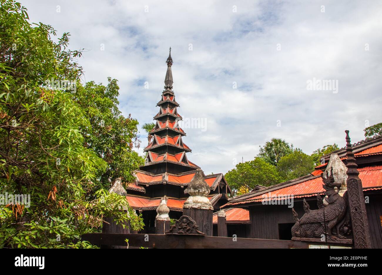 Bagaya Monastery in Inwa near Mandalay Myanmar Burma Stock Photo - Alamy