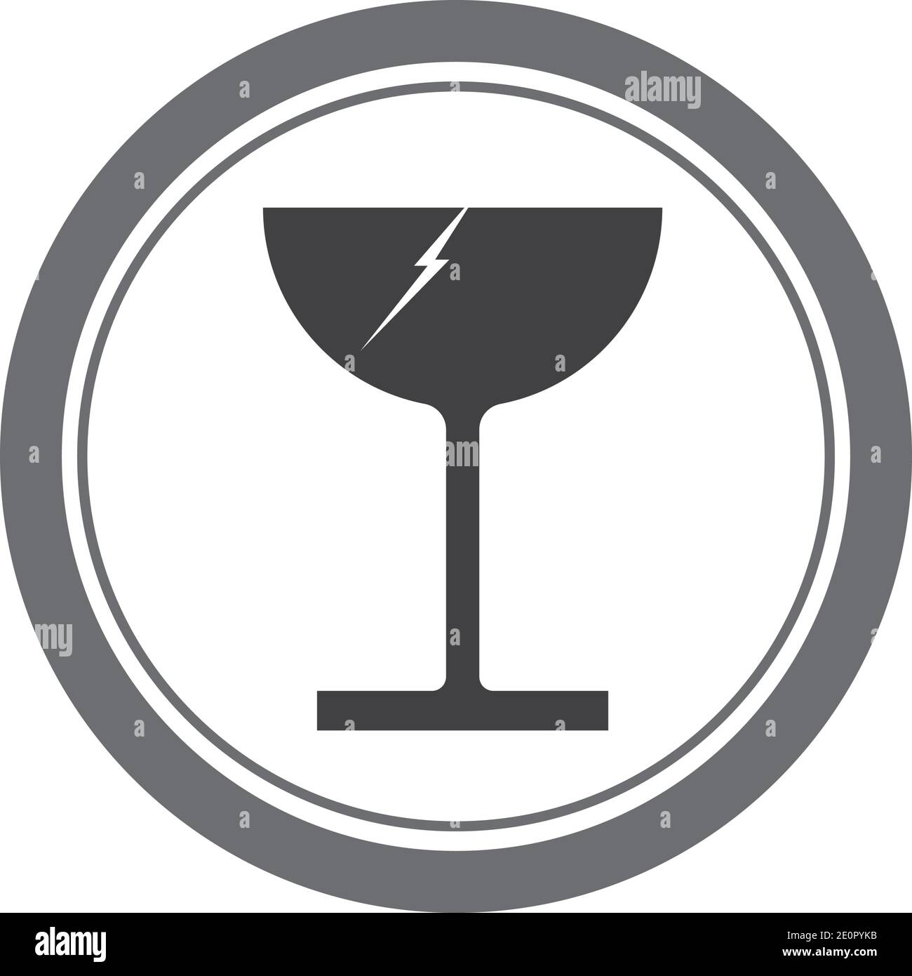 fragile glass - vector icon Stock Vector Image & Art - Alamy