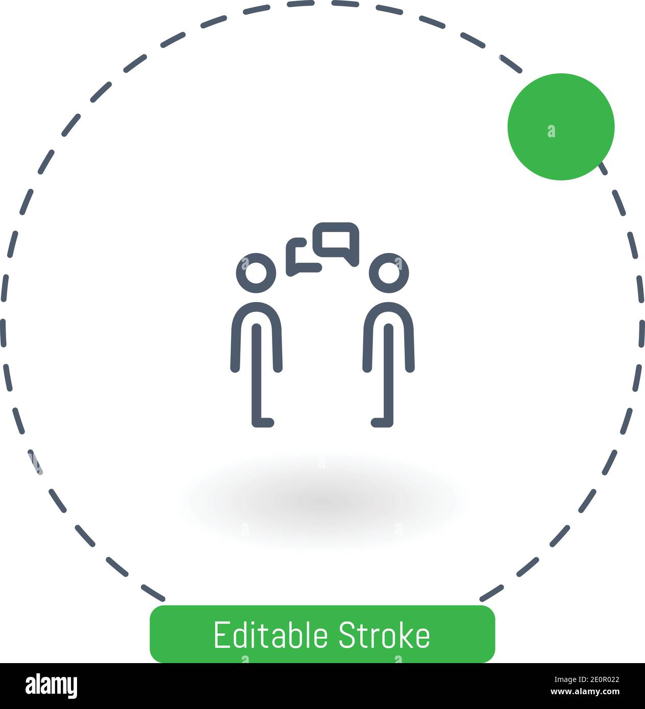 human talk vector icon editable stroke outline icons for web and mobile ...
