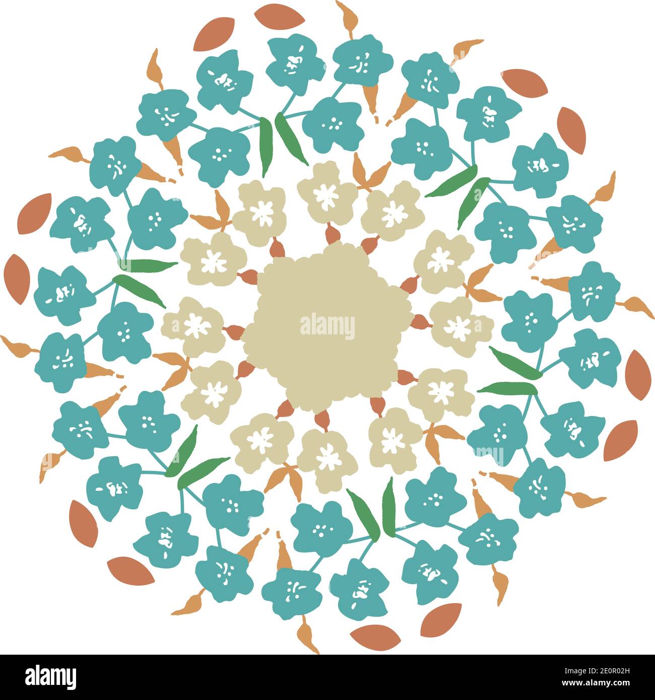 spring flowers mandala vector illustration Stock Vector Image & Art - Alamy