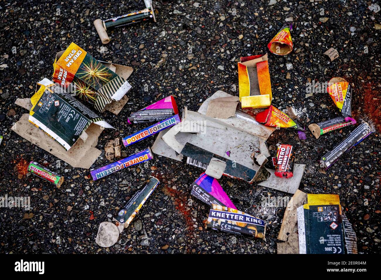 Netherlands. 02nd Jan, 2021. Fireworks damage in Rotterdam, Netherlands ...