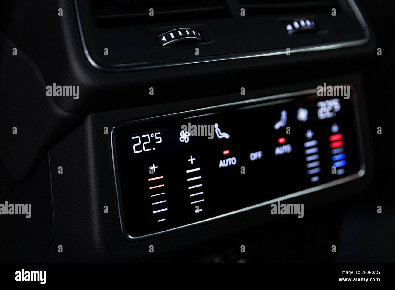 Rear seat air conditioning control panel in modern car Stock Photo - Alamy