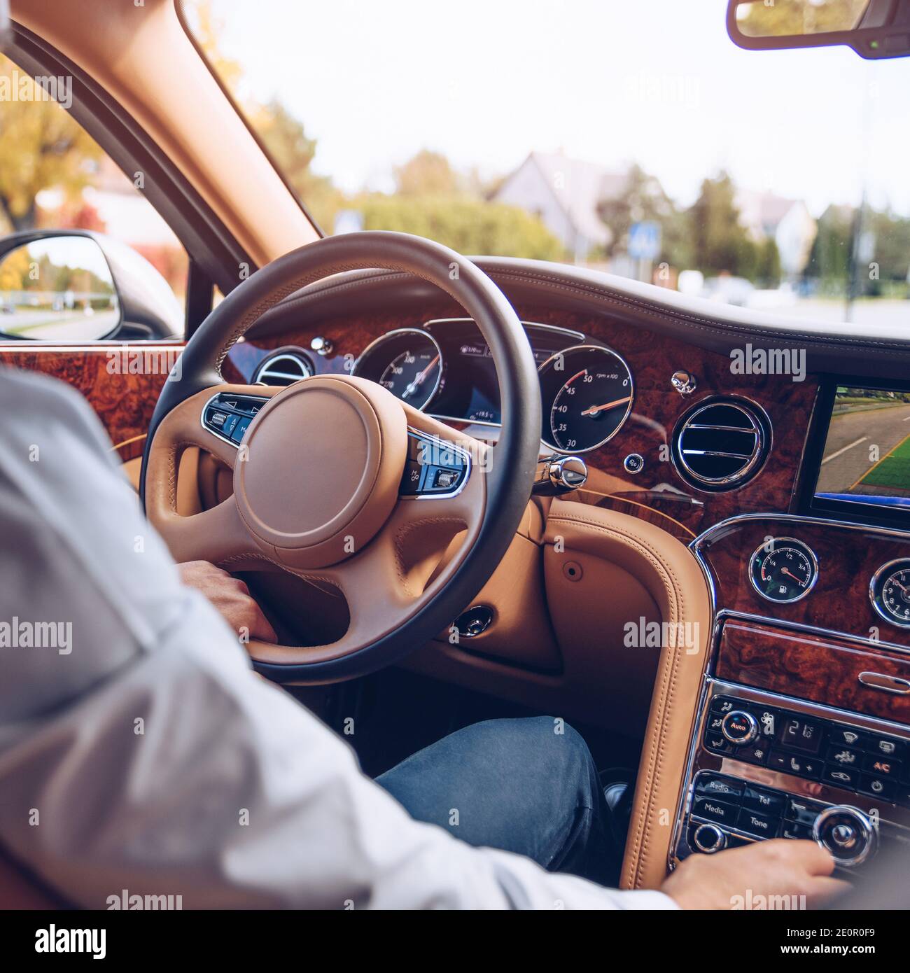Car driver wheel interior hi-res stock photography and images - Alamy