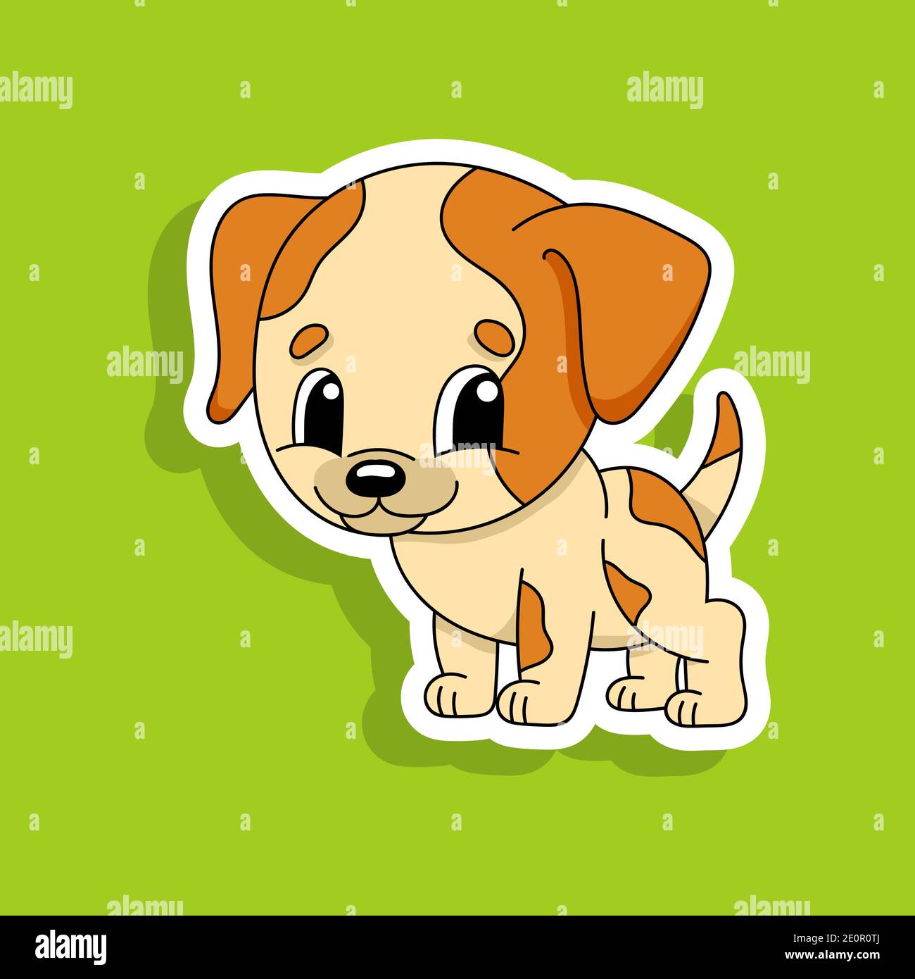 Beige puppy. Cute character. Colorful vector illustration. Cartoon ...