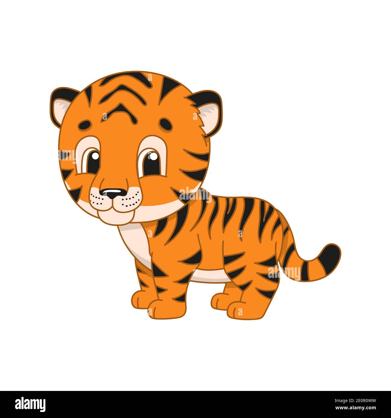 Fluffy Cartoon Tiger