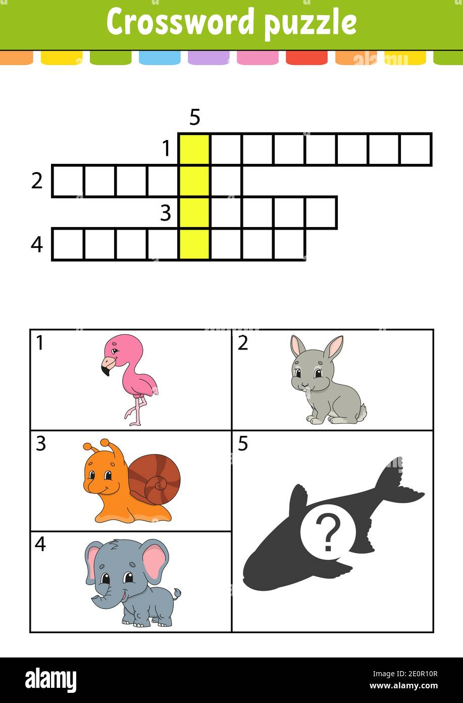 Crossword puzzle. Education developing worksheet. Activity page for ...