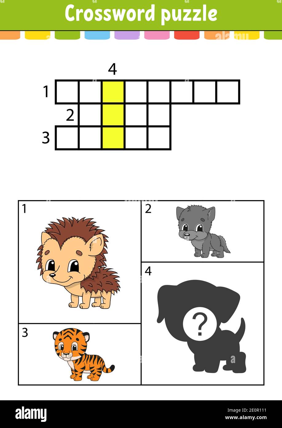 Crossword puzzle. Education developing worksheet. Activity page for ...