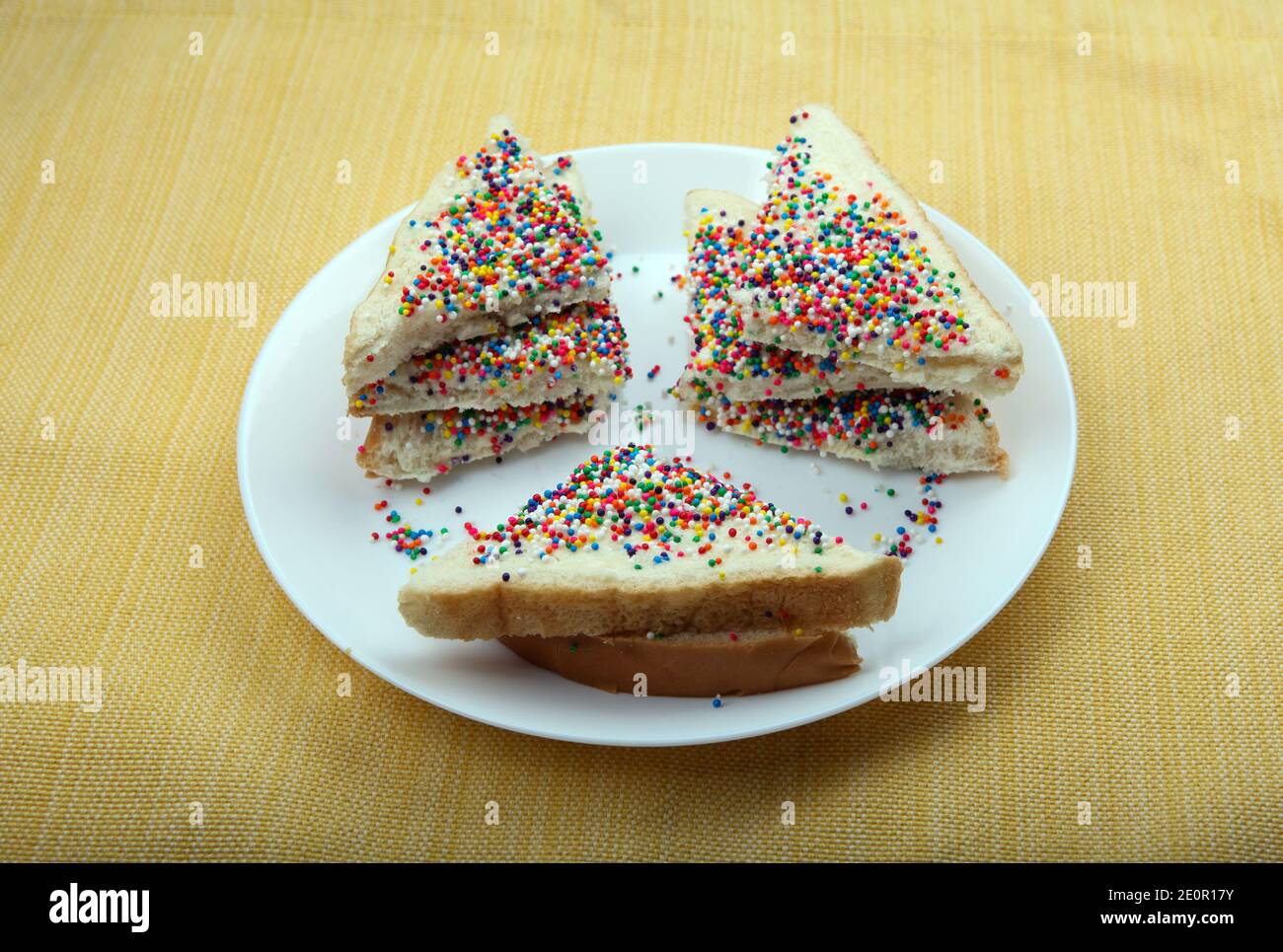 A view of Australian Fairy Bread Stock Photo - Alamy