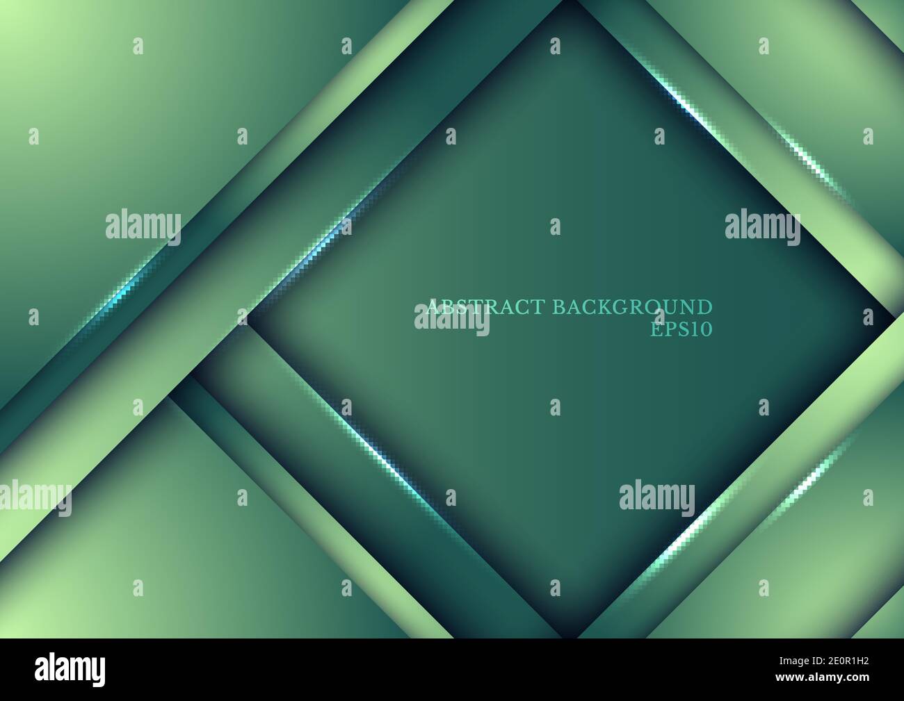 Template Design Abstract Green Nature Gradient Stripes Overlap Layer Background With Lighting