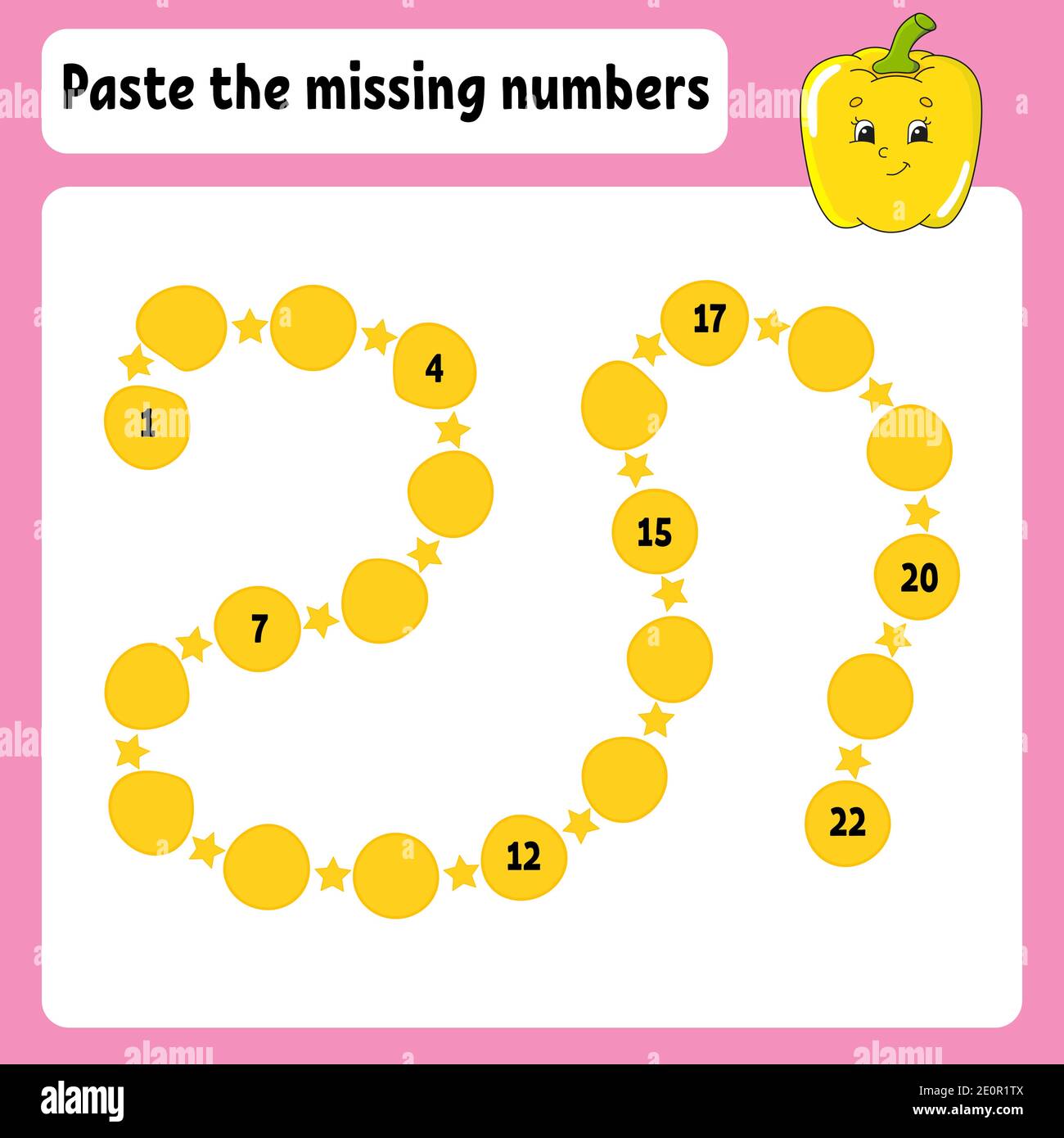 Paste the missing numbers. Handwriting practice. Learning numbers for ...