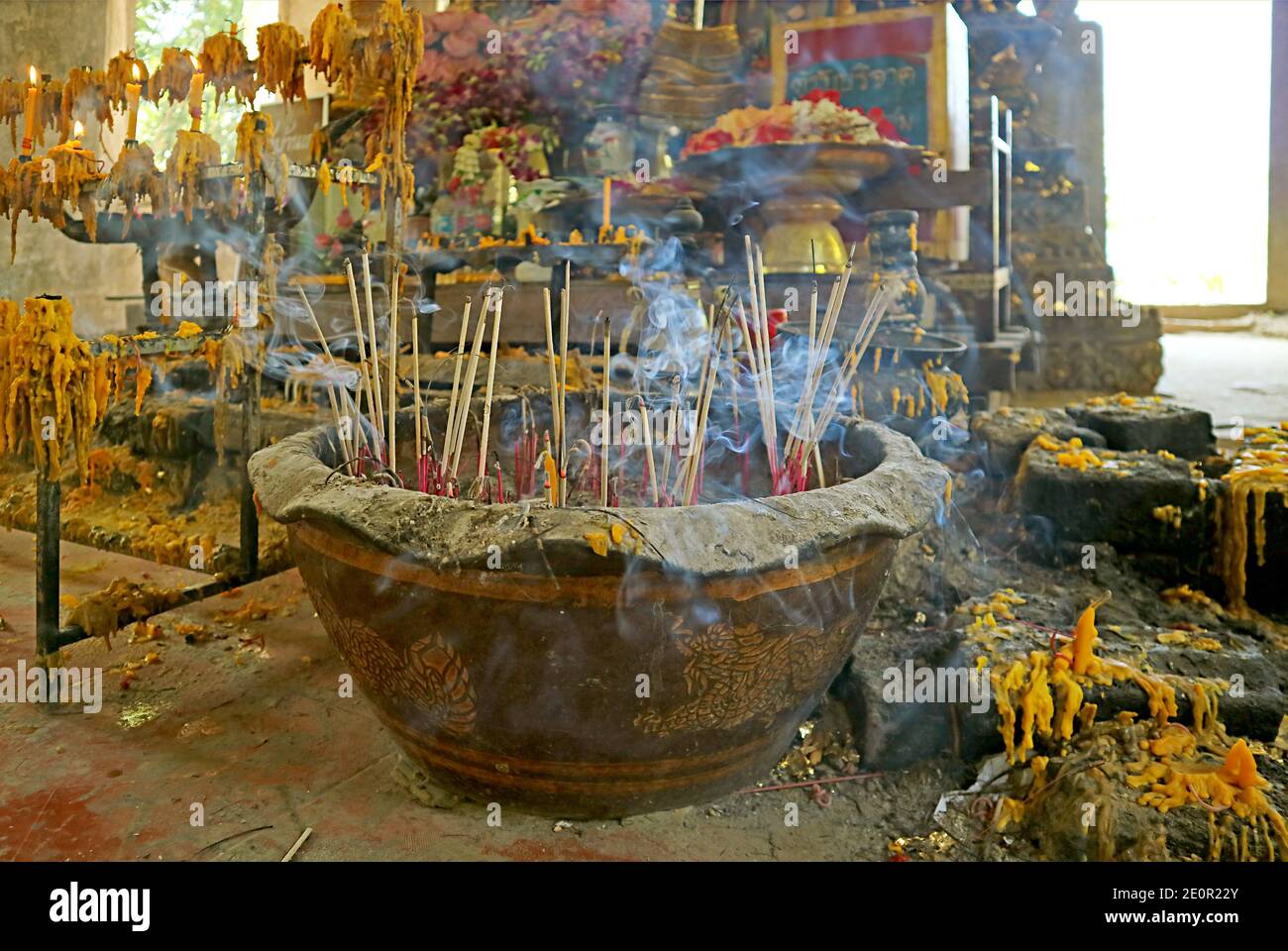 Holy smoke burning incense temple hi-res stock photography and images ...