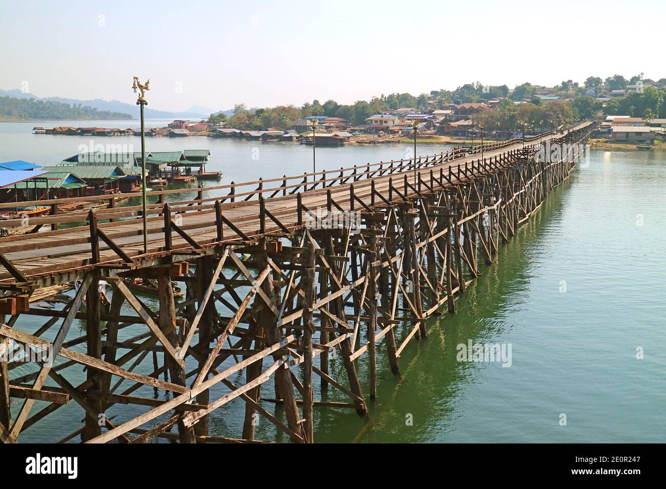 Amazing View of 447 Metre-long Mon Bridge, the Longest Handmade Wooden ...