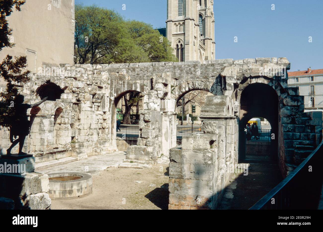 Nîmes, a city in the Occitanie region of southern France, important ...