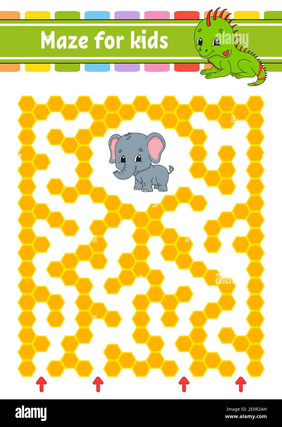 Maze. Game for kids. Funny labyrinth. Education developing worksheet ...