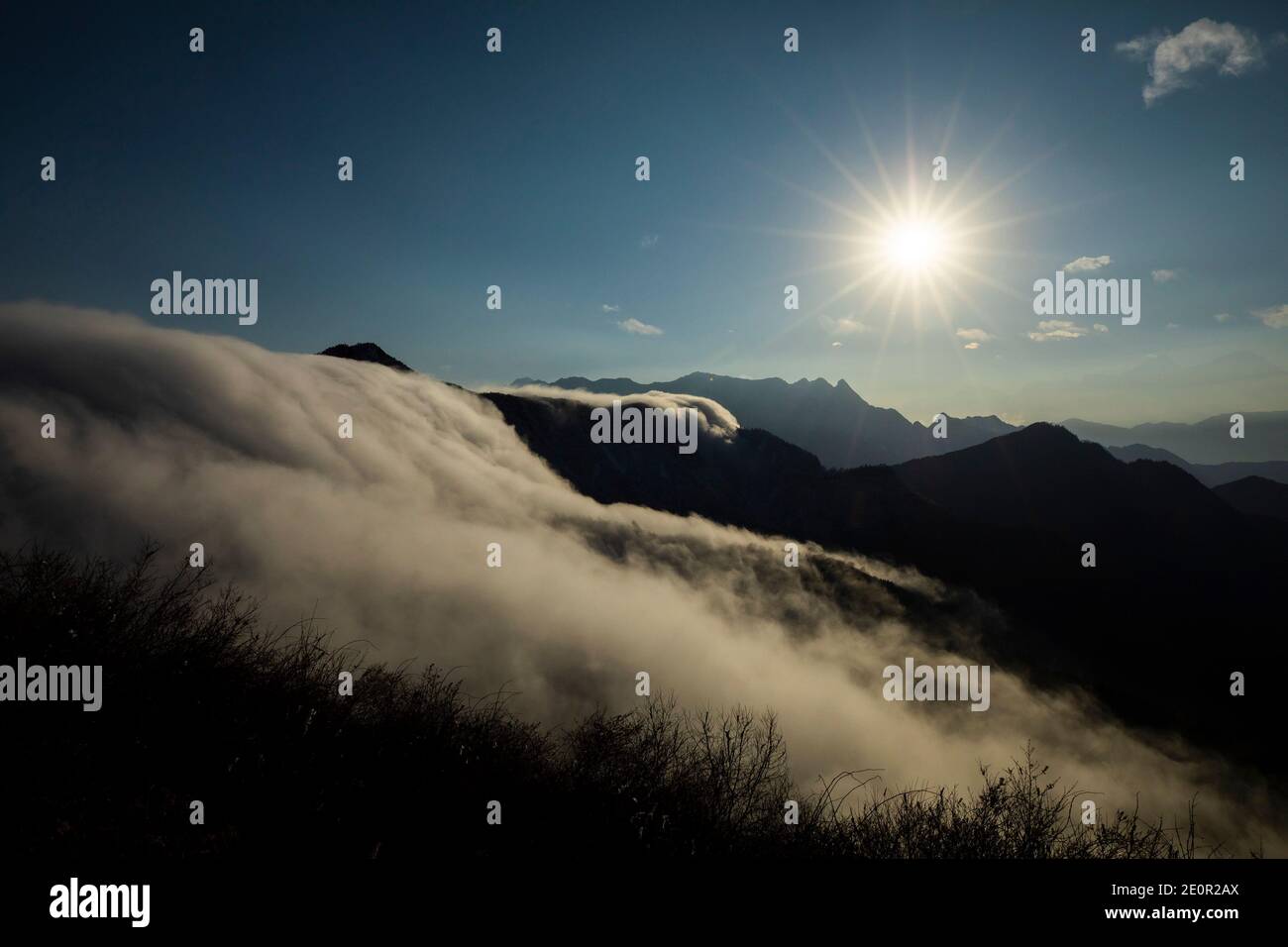 Yingjing. 1st Jan, 2021. Photo taken on Jan. 1, 2021 shows the scenery ...