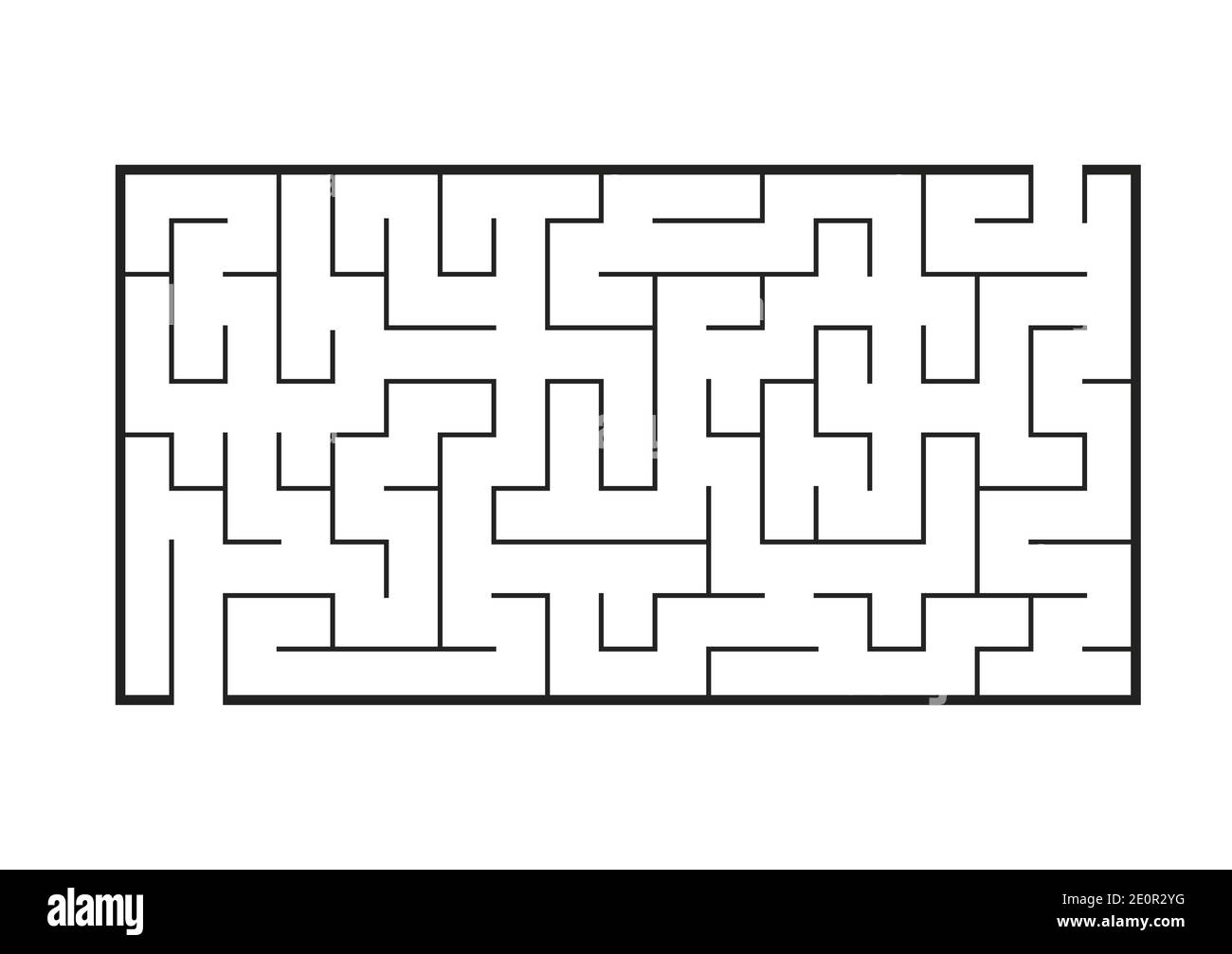 Black rectangular labyrinth. Game for kids. Puzzle for children. Maze ...