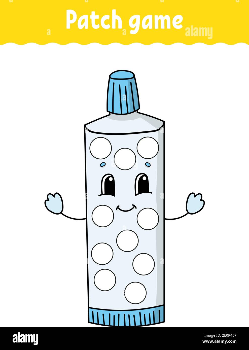 Patch game for children. Do a dot coloring page. Educational activity ...