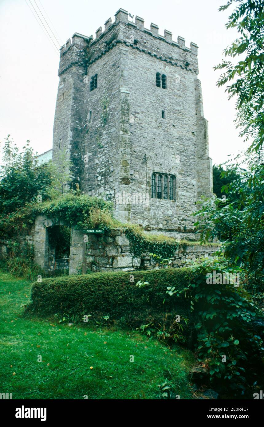West Tower of St Brynach Church, Nevern, Wales, dated 16th century ...