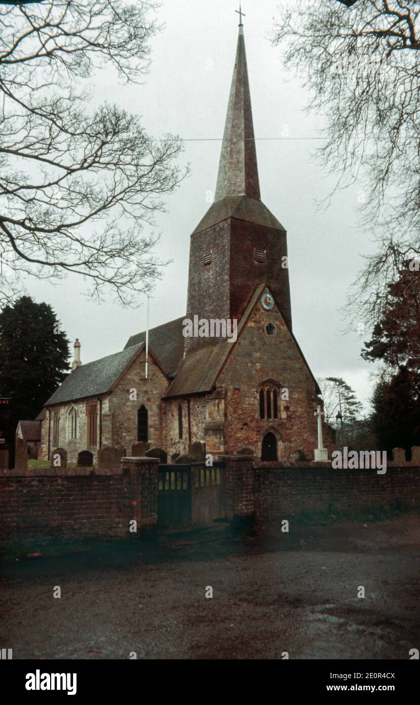 Parish church dedicated to St Mary Magdalene in Cowden, Kent. Archival ...