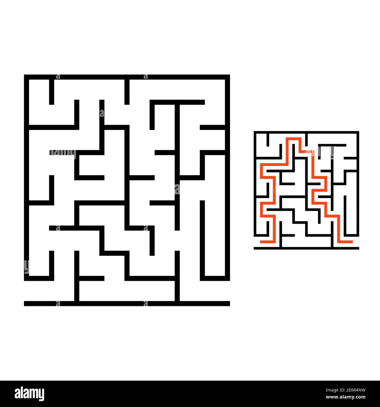 Abstact labyrinth. Game for kids. Puzzle for children. Maze conundrum. Vector illustration Stock ...