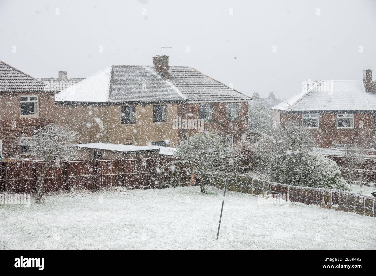 Bradford, West Yorkshire, UK. 2nd Jan, 2021. Heavy snowfall in West ...